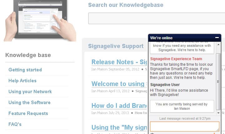 Digital Signage Software Features from Signagelive