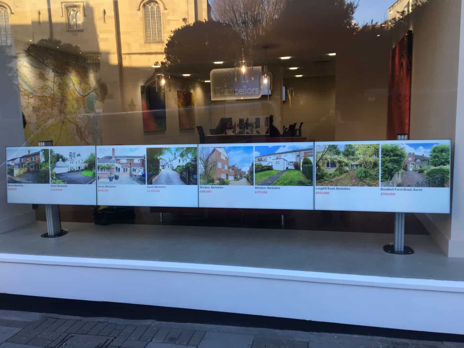 Chancellors Estate Agents window displays go digital