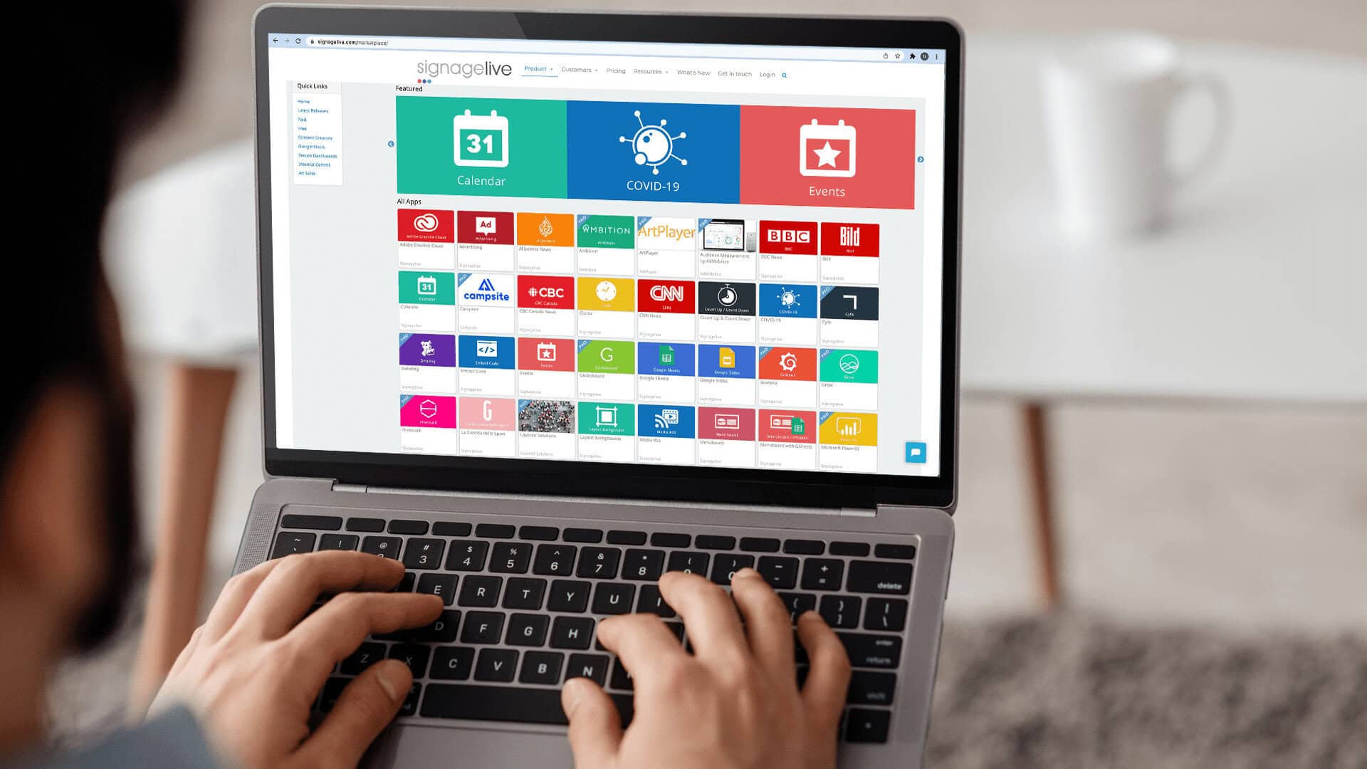 Digital signage campaigns using free content tools in the Marketplace